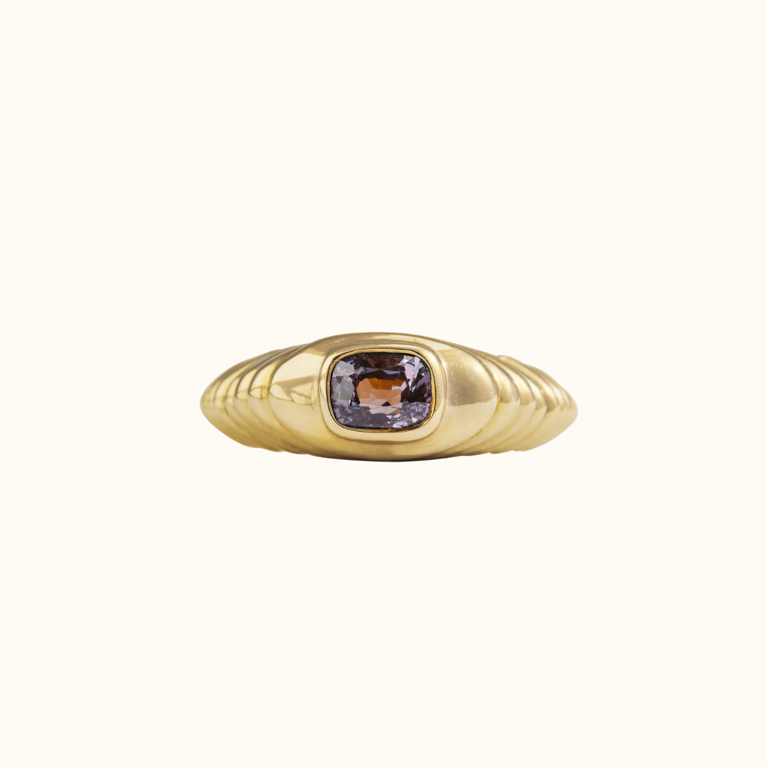 ribbed spinel dome ring – illa jewelry